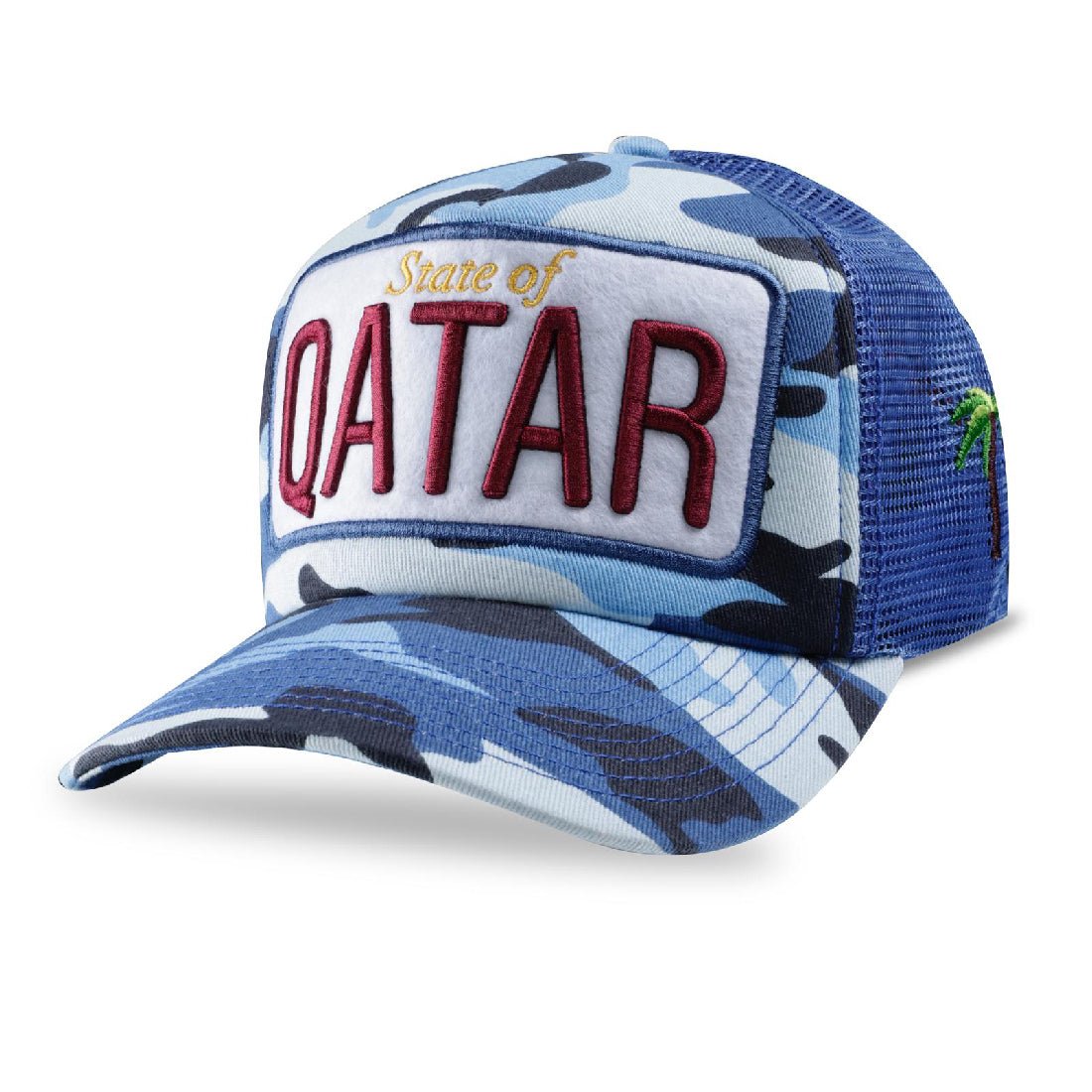 Tribe Qatar Camo Adults Cap - Blue - قبعة – Store 974 | ستور ٩٧٤