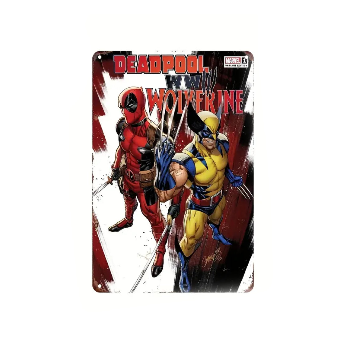 Marvel Deadpool vs Wolverine Aluminum Sign (20x1x30cm) - ملصق – Store ...