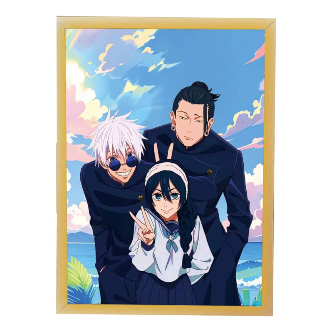 Jujutsu Kaisen Gojo ، Geto & Riko LED Light Photo Fhouth - إطaar ...