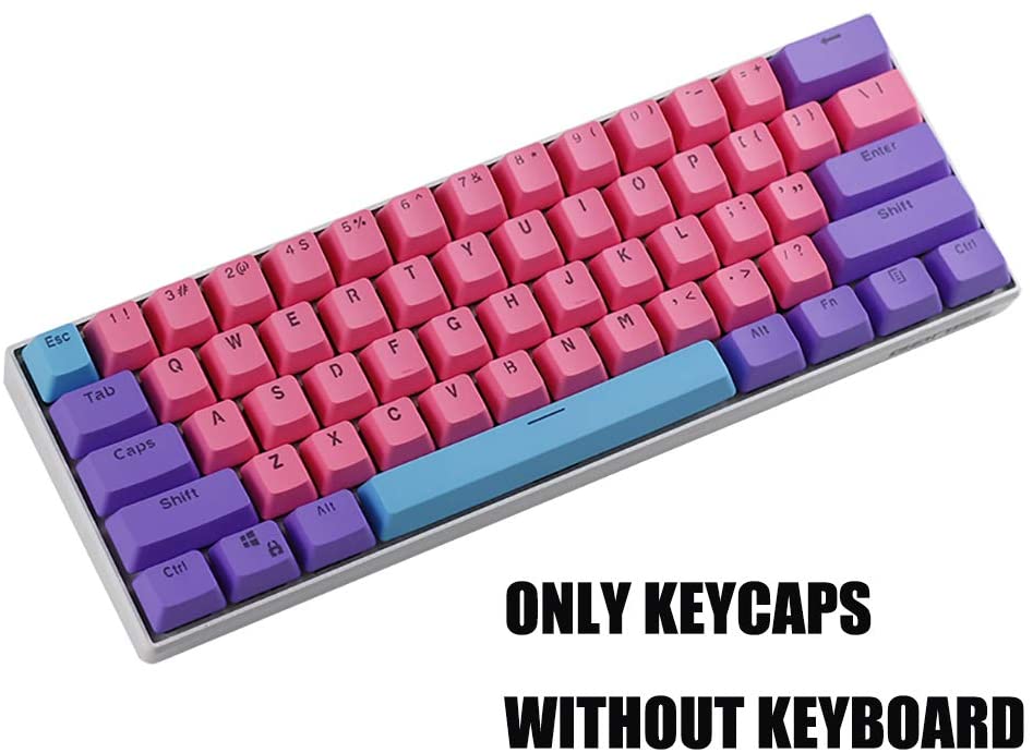 GTSP 61 Keycaps 60 Percent, One 2 Mini Keycaps - Pink and Purple (aka ...